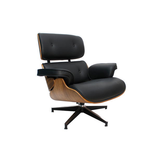 Silla Lounge Eames + Ottoman Réplica - Piel Genuina Negro – SPAACIO ...