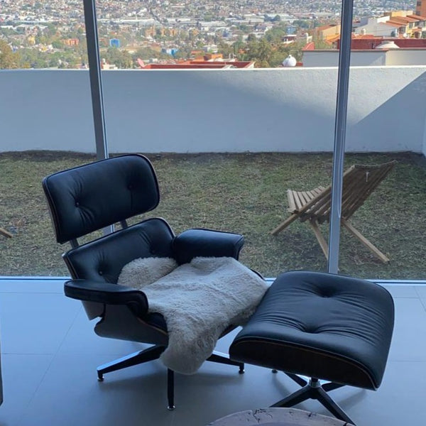 Silla Lounge Eames + Ottoman Réplica - Piel Genuina Negro – SPAACIO ...